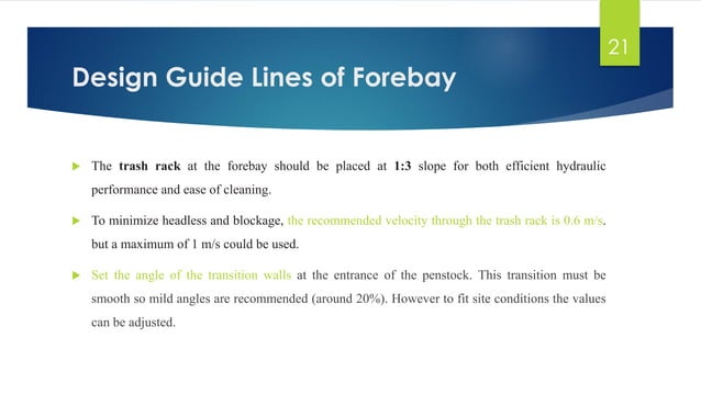 Lec7. Design Of Forebay-1.pdf | Canoeing and Kayaking | Extreme Sports