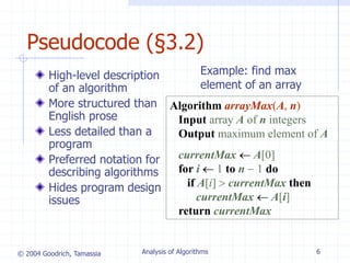 analysis of algorithms | PPT
