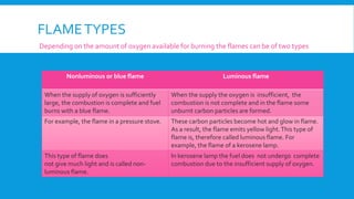 Flame theory - structure - its phenomena | PPTX
