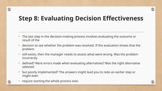 Chapter 7 Manager as decision maker Principles of management | PPTX