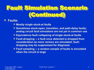 Fault Simulation in testing and verification or DFT model | PPT