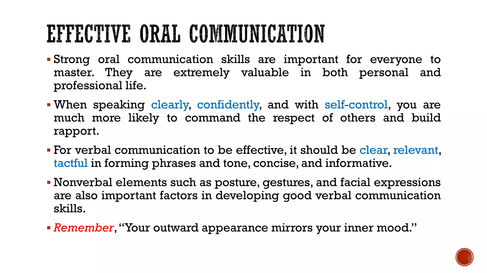 Effective Oral Communication | PDF