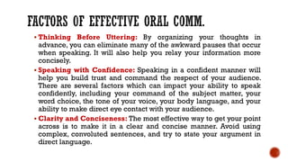 Effective Oral Communication | PDF