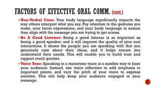 Effective Oral Communication | PDF