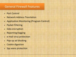 Firewall (Network Firewall used by Network) | PPT