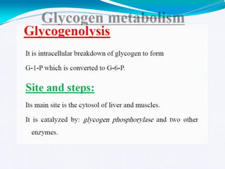 GLYCOGEN METABOLISM | PPTX
