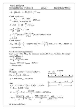 Lec.7 strength design method rectangular sections 3 | PDF