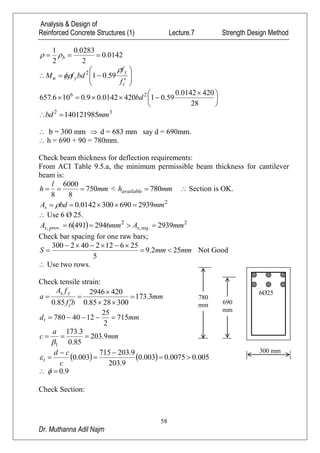 Lec.7 strength design method rectangular sections 3 | PDF