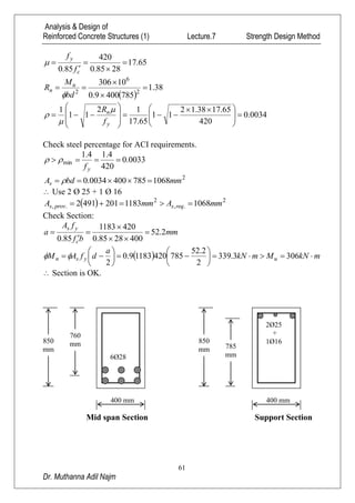 Lec.7 strength design method rectangular sections 3 | PDF