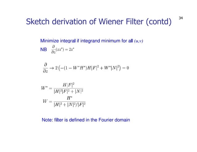 Digital Image Processing Inverse Filters | PDF