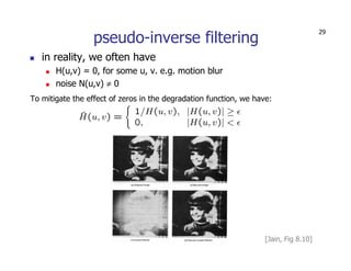 Digital Image Processing Inverse Filters | PDF