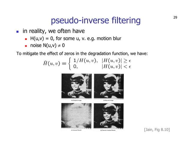 Digital Image Processing Inverse Filters | PDF