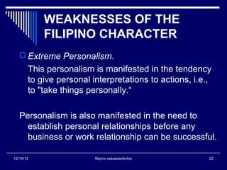 Lec 7 filipino_values | PPT