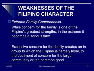 Lec 7 filipino_values | PPT