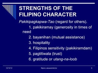 Lec 7 filipino_values | PPT