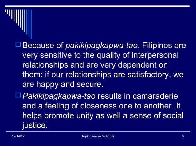 Lec 7 filipino_values | PPT