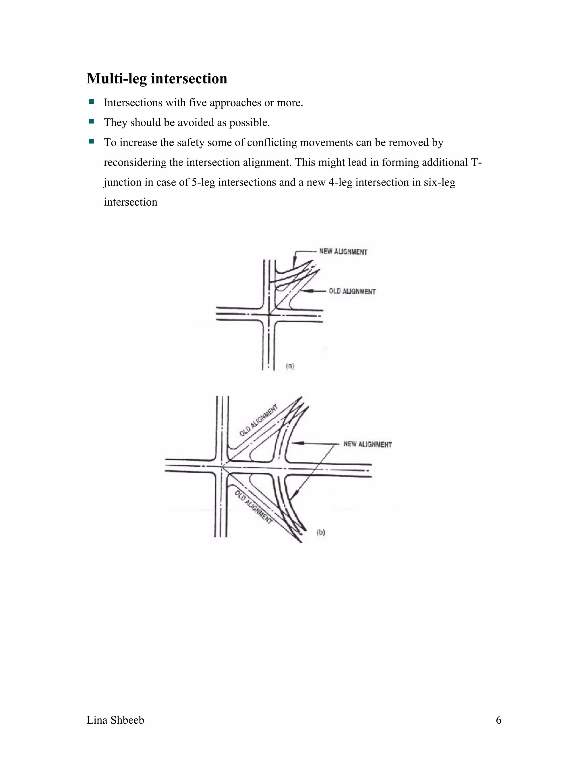 Lec 07 Intersection Design (Transportation Engineering Dr.Lina Shbeeb ...