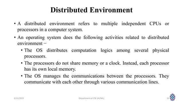 CS403: Operating System : Lec 7 OS Properties.pptx | Operating Systems | Computer Software and ...