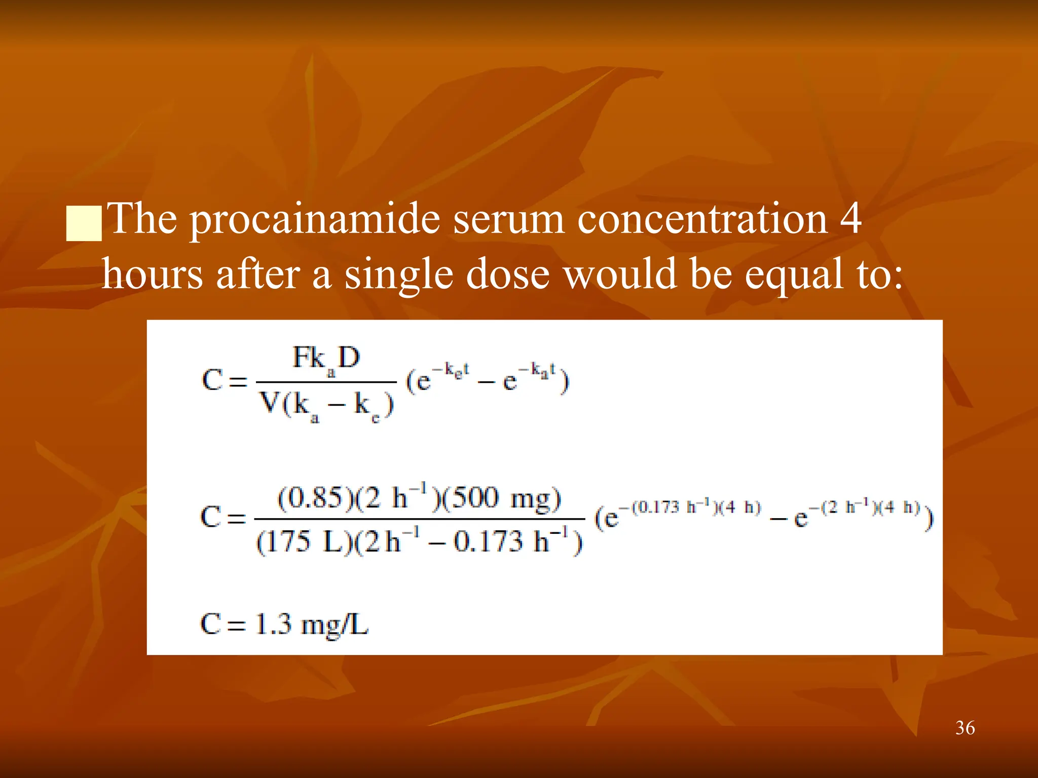 Biopharmaceutis and Pharmacokinetics: Pharmacokinetic Equations.pptx