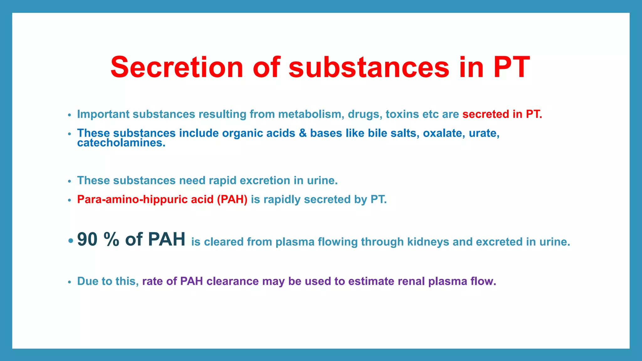 Reabsorption In Renal Tubule (The Guyton and Hall physiology) | PPTX