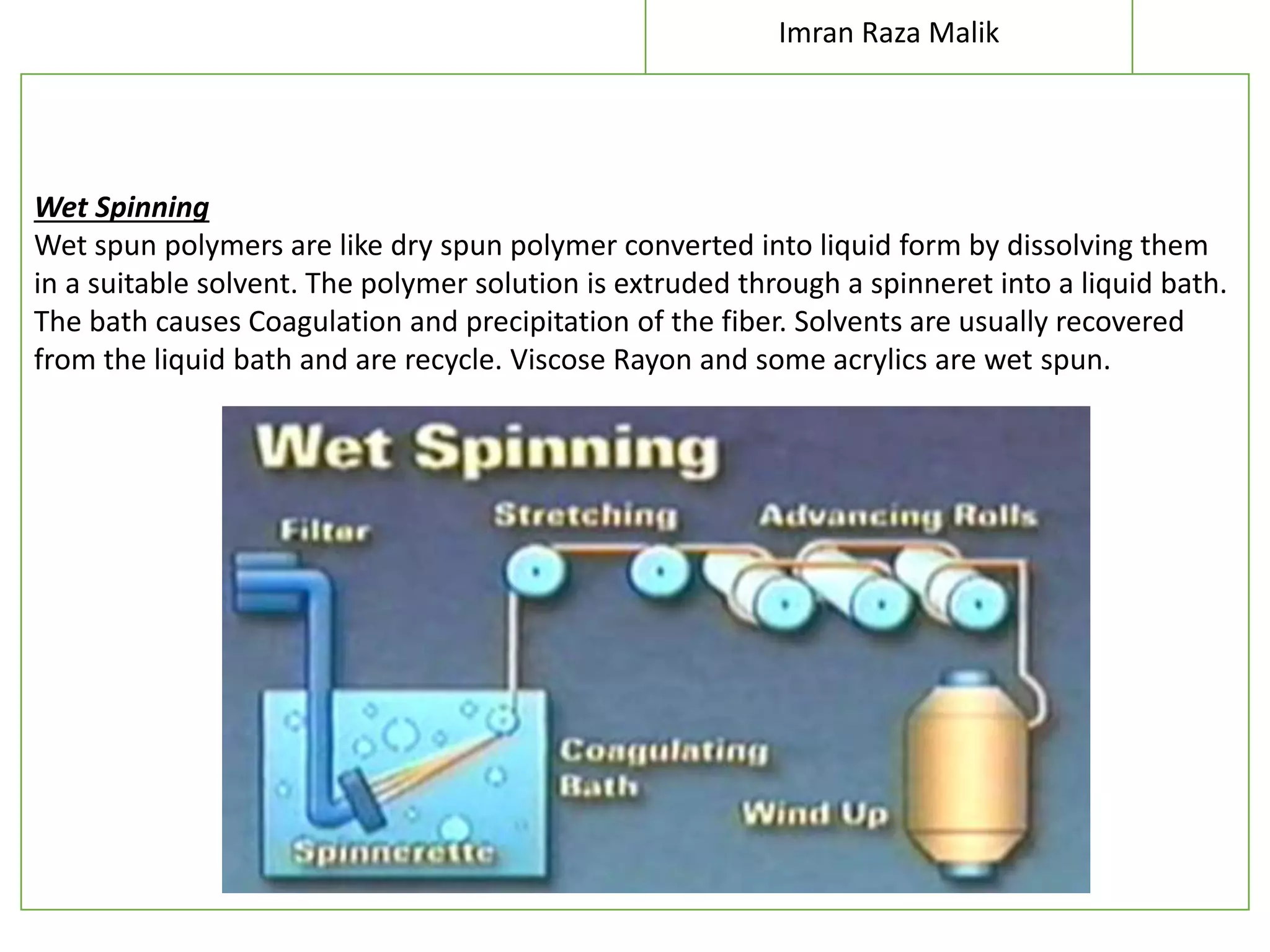 Lec#7 spinning of man made fibers | PPTX
