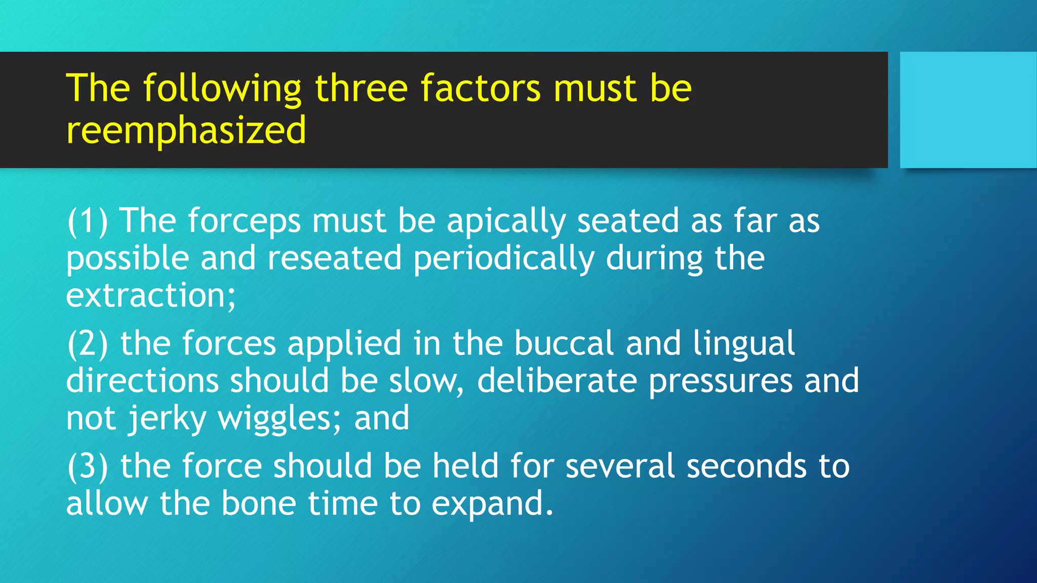Mechanical Principles Involved in Tooth Extraction 1 | PPTX