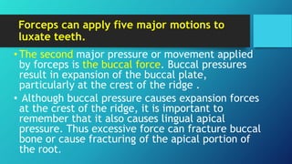 Mechanical Principles Involved in Tooth Extraction 1 | PPTX