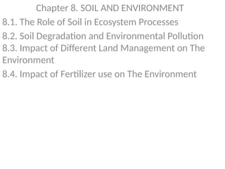 Fundamentals of soils for agricultural science students | PPTX