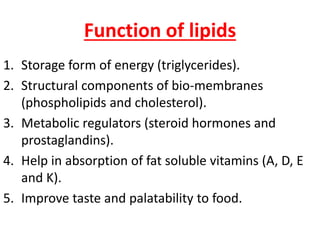 Lec 8 level 3-nu(chemistry of lipids) | PDF