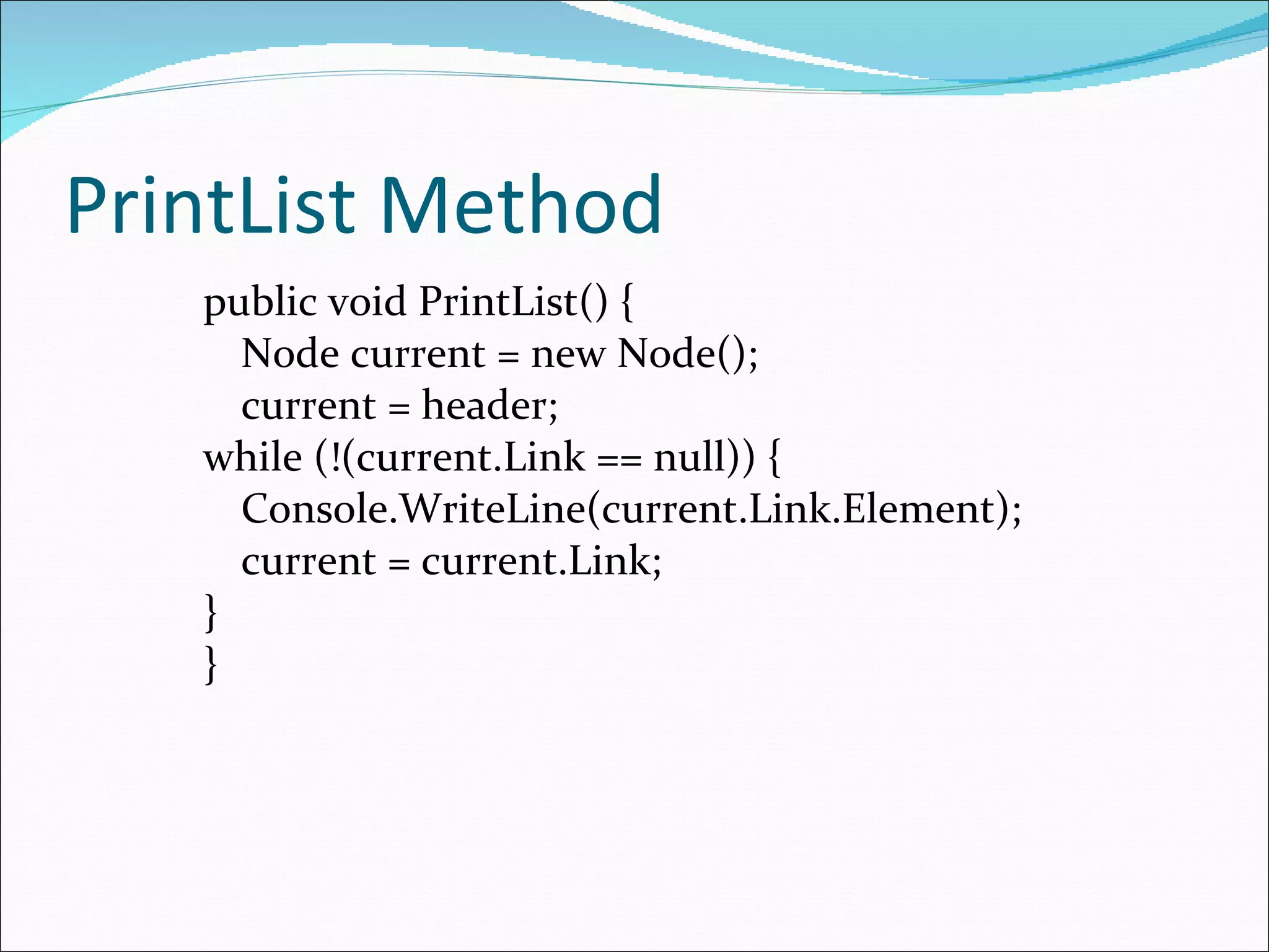 linked list (c#) | PPT