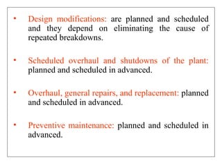 Lec8 maintenance planning and scheduling1 | PPT