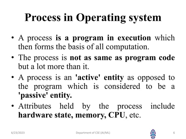 CS403 Operating system Lec 8 - Process concepts.pptx CS403 Operating system Lec 8 - Process concepts.pptx