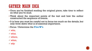 Summary Writing | PDF
