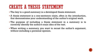 Summary Writing | PDF