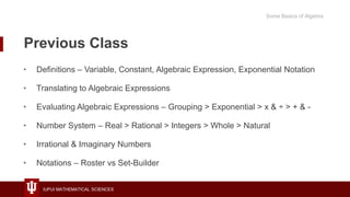 Operations and Properties of Real Numbers | PPTX
