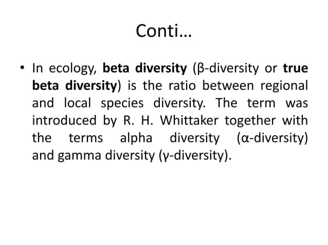 Alpha ,Beta ,gama diversity | PPTX | Geography | Science