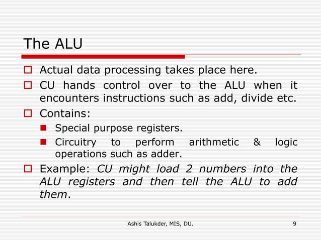 Lec 8 alu_cu | PPTX