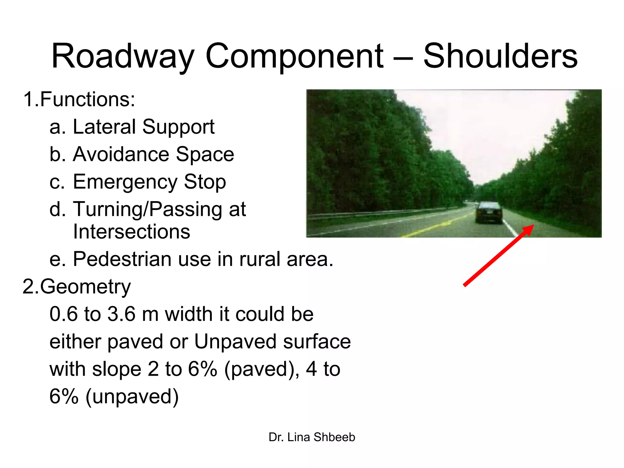 Lec 08 Cross Section (Transportation Engineering Dr.Lina Shbeeb) | PDF ...