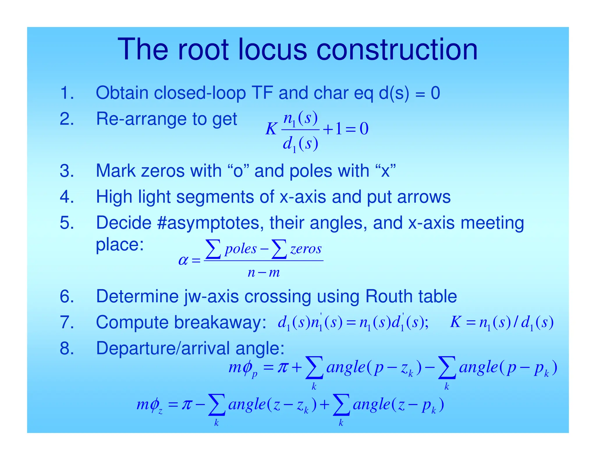 Root Locus Method Control System Bsc Engineering Ppt