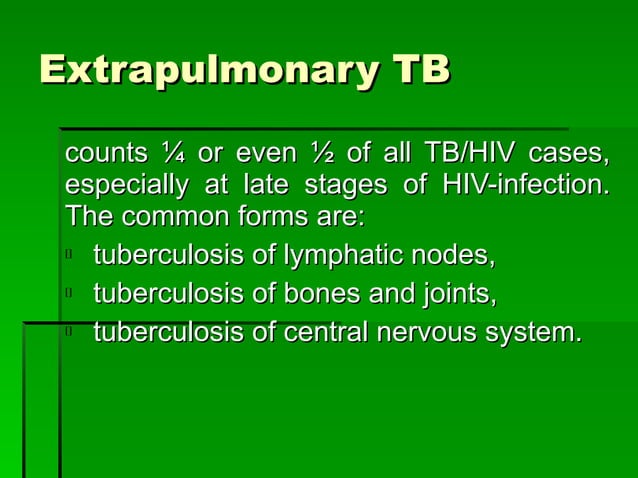 Hiv in tuberculosis | PDF