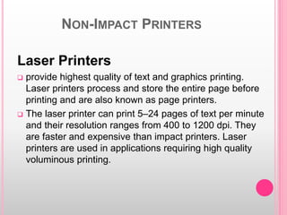 printer and output devices | PPTX