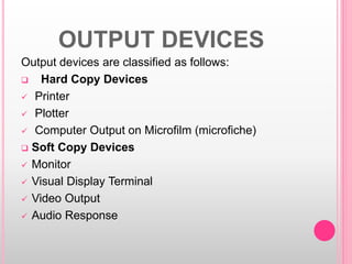 printer and output devices | PPTX