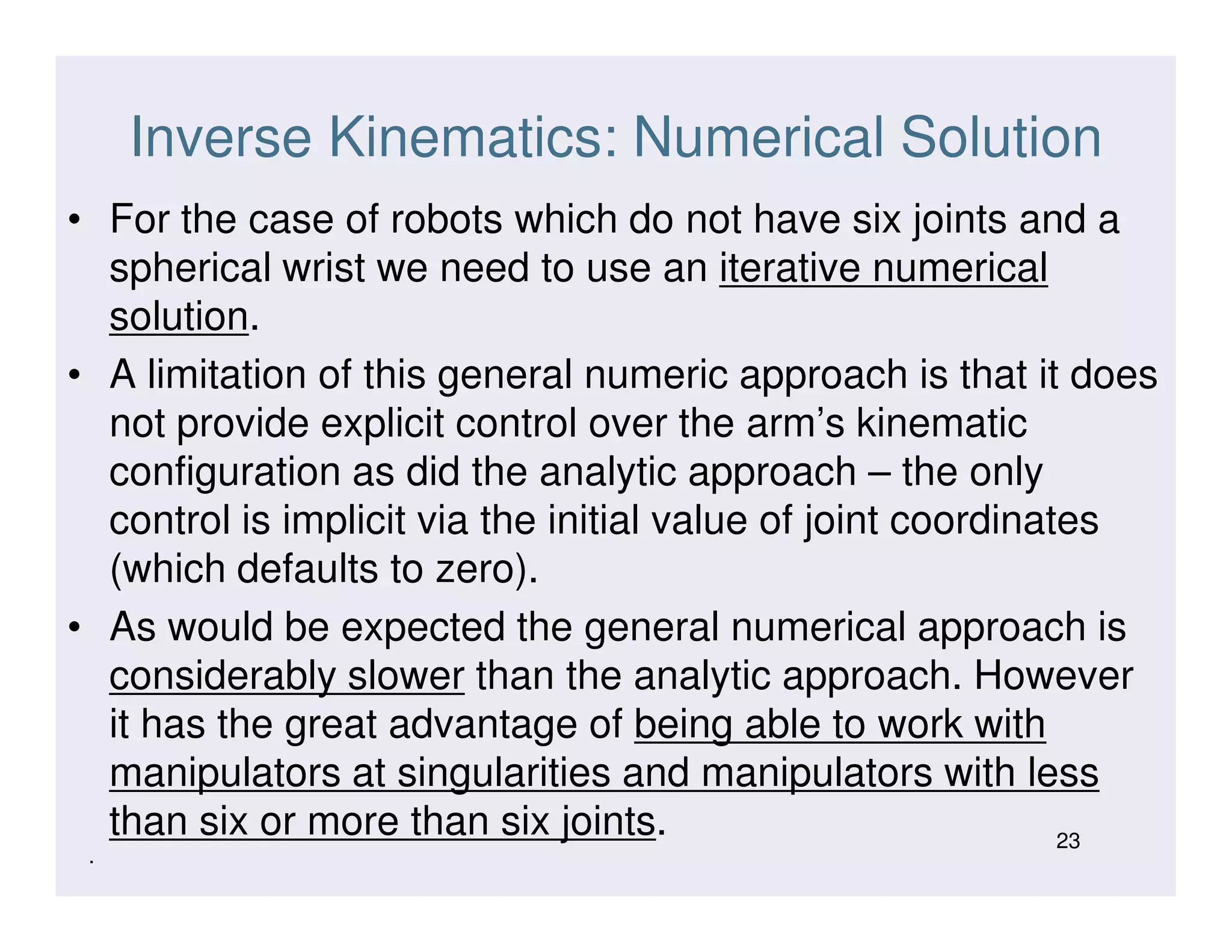 Robot Arm Kinematics Pdf Robotics Technology And Computing