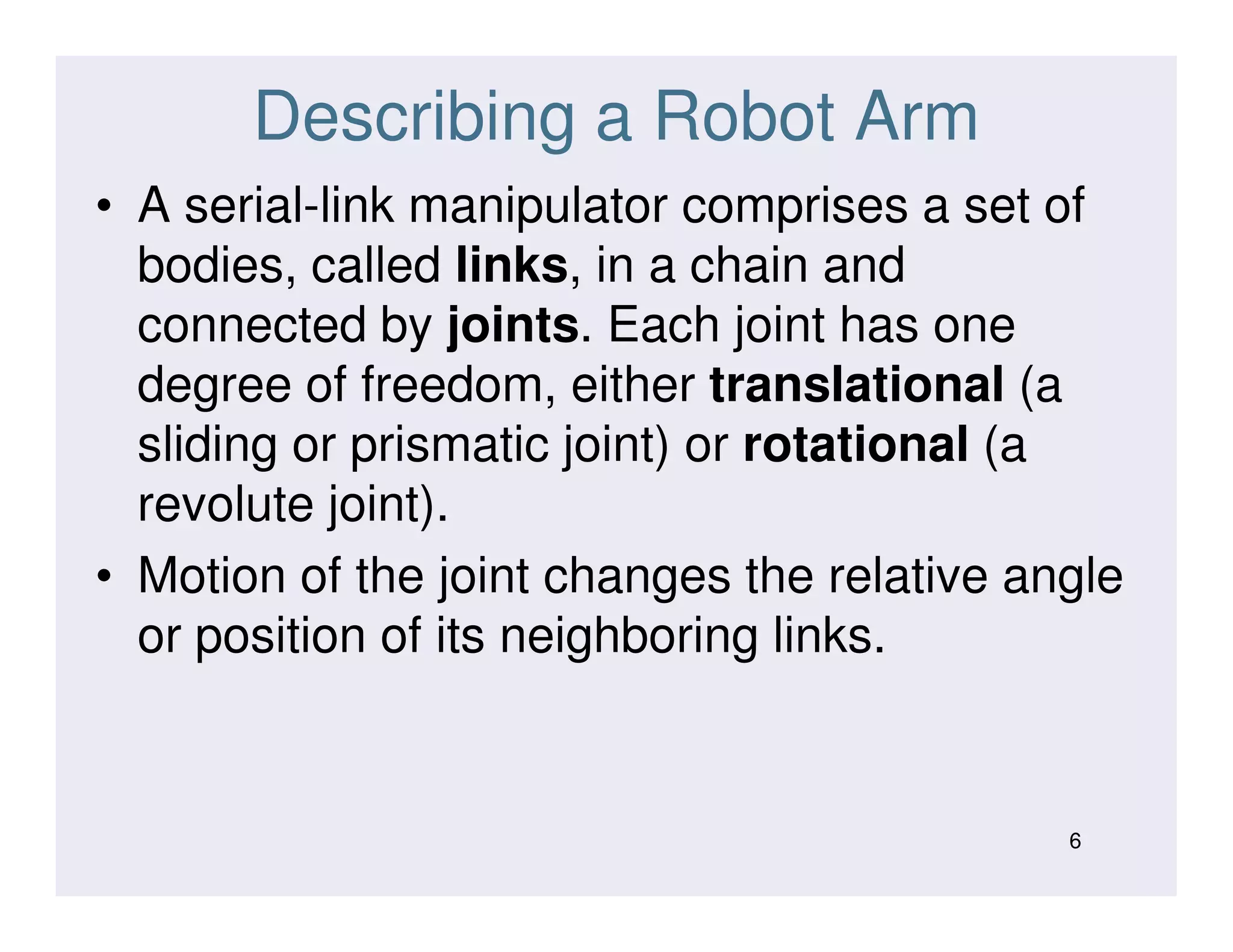 Robot Arm Kinematics Pdf Robotics Technology And Computing