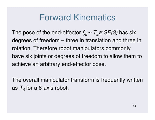 Robot Arm Kinematics Pdf Robotics Technology And Computing