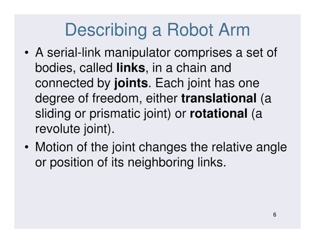Robot Arm Kinematics | PDF | Robotics | Technology & Computing