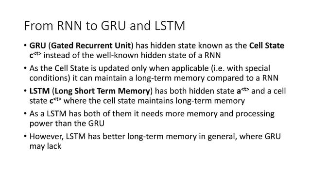 Lecture 9 - Deep Sequence Models, Learn Recurrent Neural Networks (RNN), GRU and LSTM networks ...