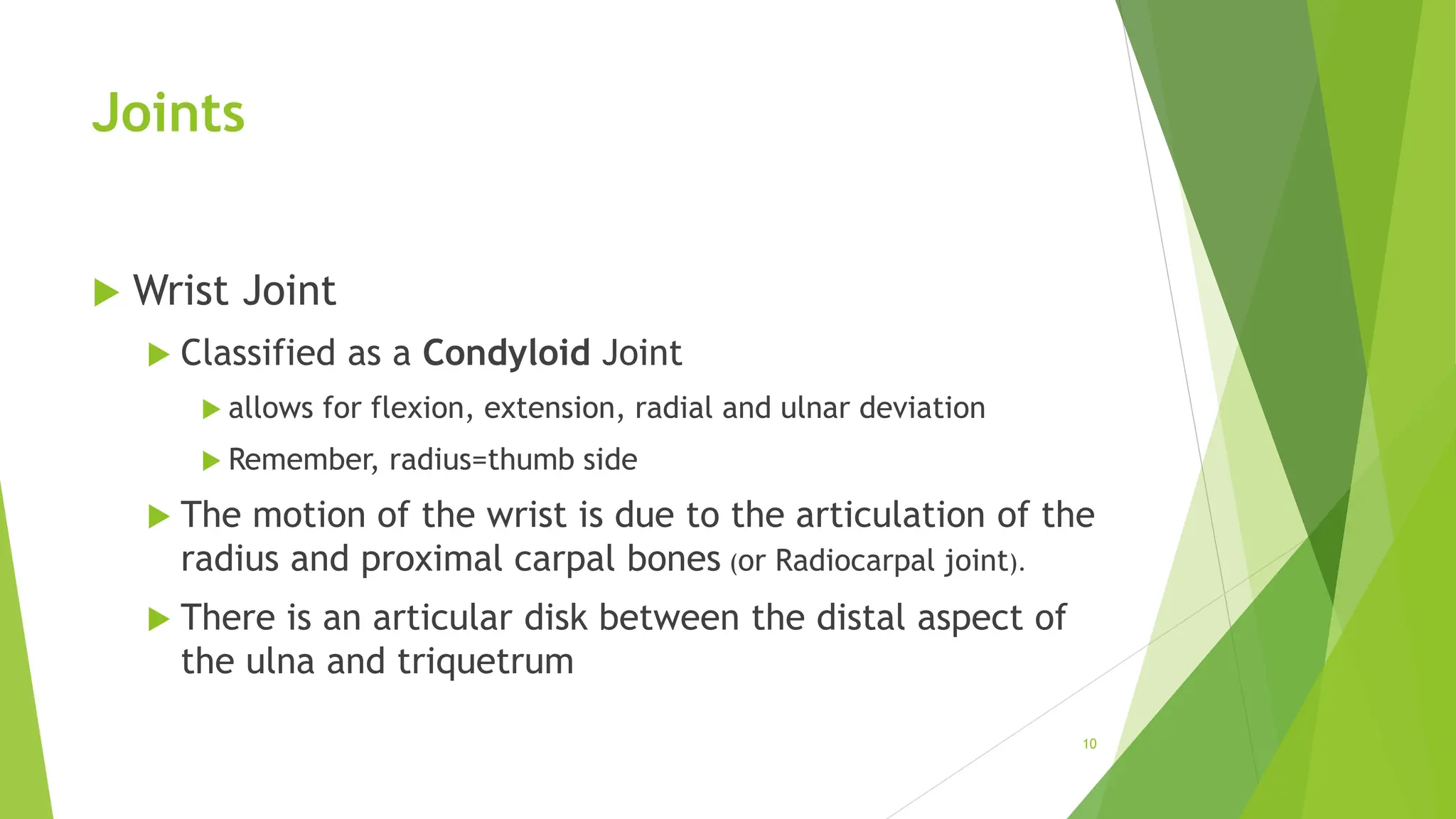 Lec#9-B.WRIST JOINT & HAND.presentation. | PPTX