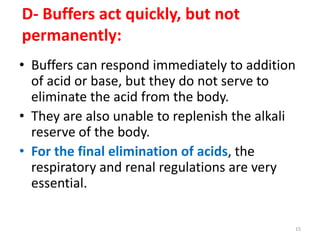 Lec 9 level 4-de (biological buffer) | PDF | Lung and Respiratory Health | Diseases and Conditions