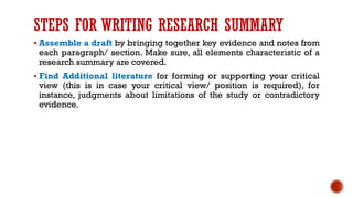 Research Summary | PDF